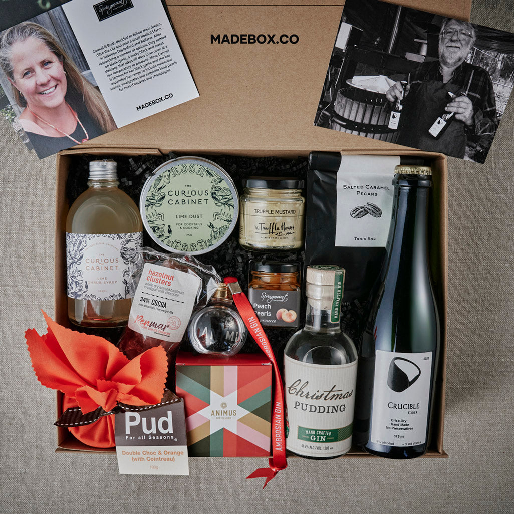 A selection of our curated corporate gift boxes